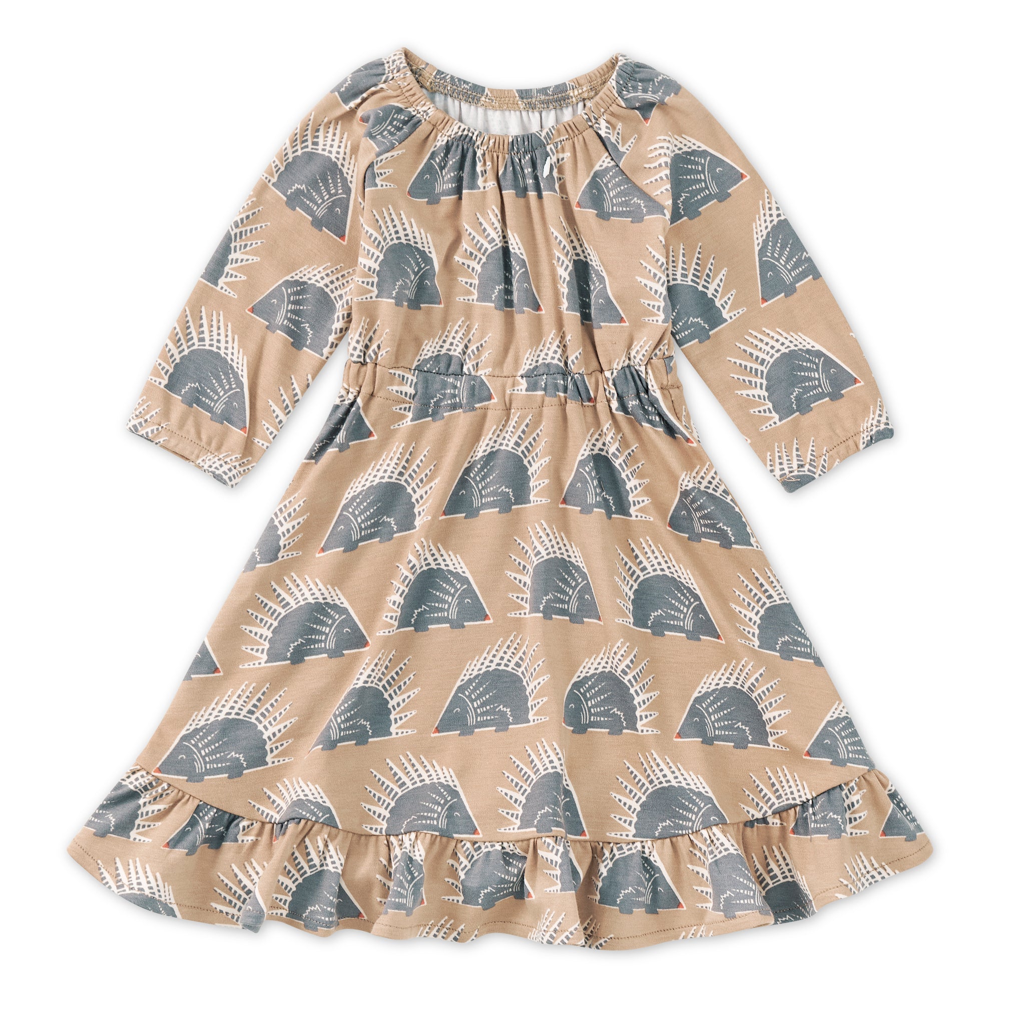 Bamboo Blend Long Sleeve Ruffle Dress - Chill Quill